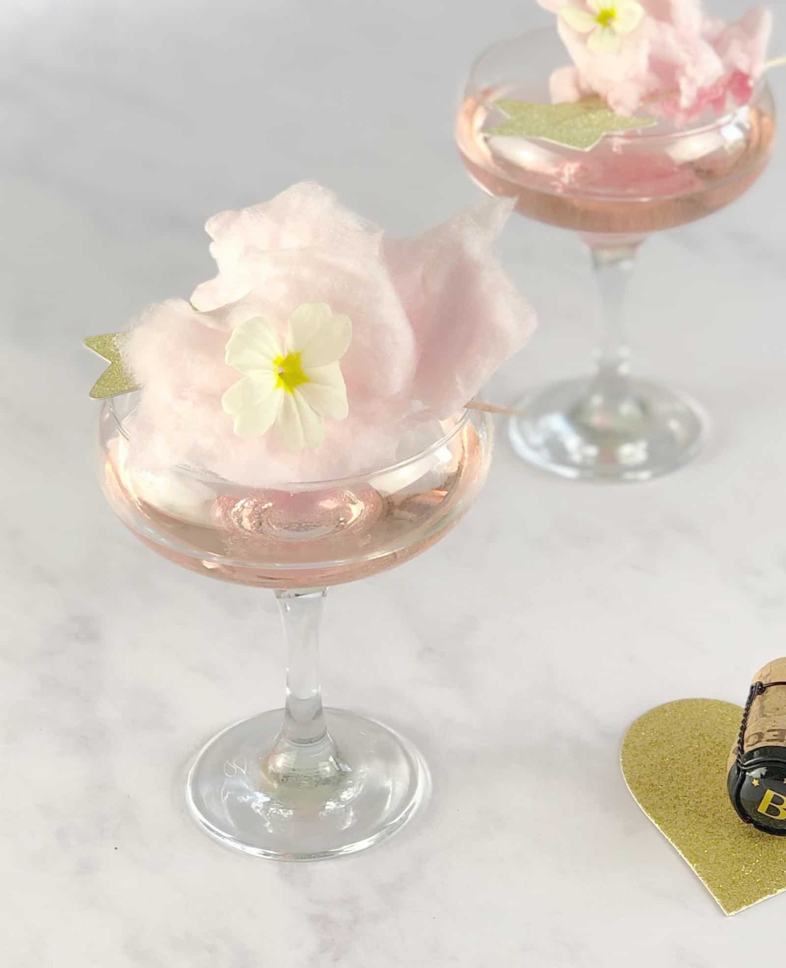 The Candy Floss Fizz, Prosecco and Gin Cocktail
