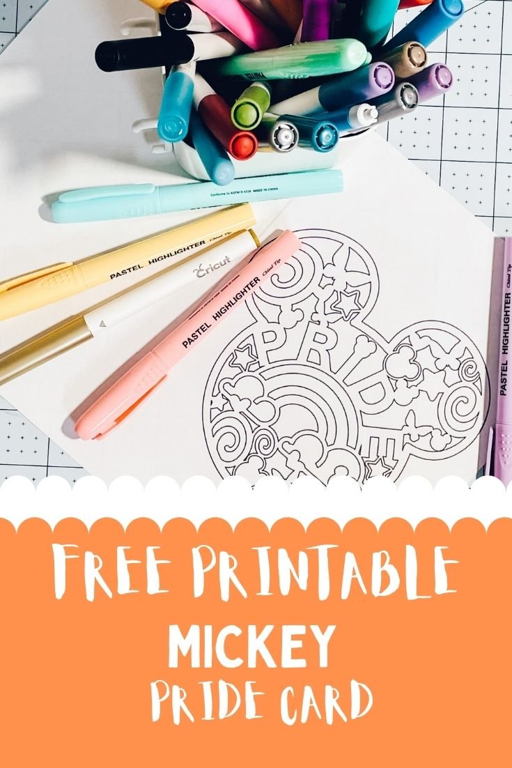 Free Printable Mickey Pride Card To Colour ⋆ Extraordinary Chaos