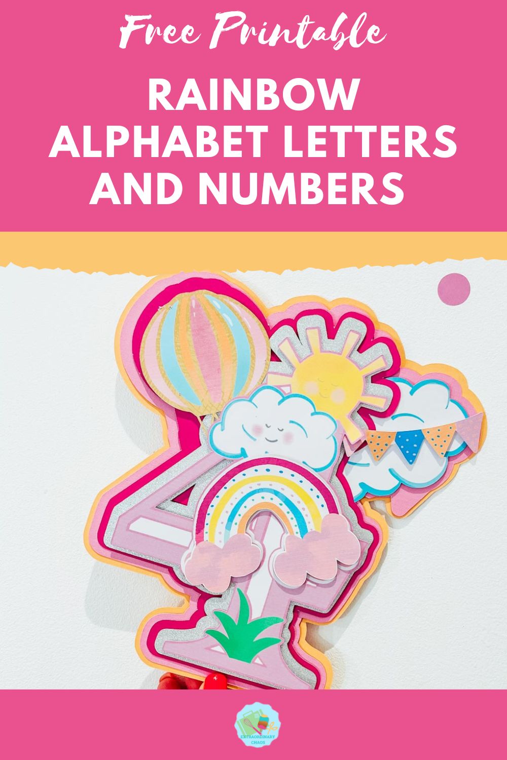 Free Printable Rainbow Letters And Numbers ⋆ Extraordinary Chaos