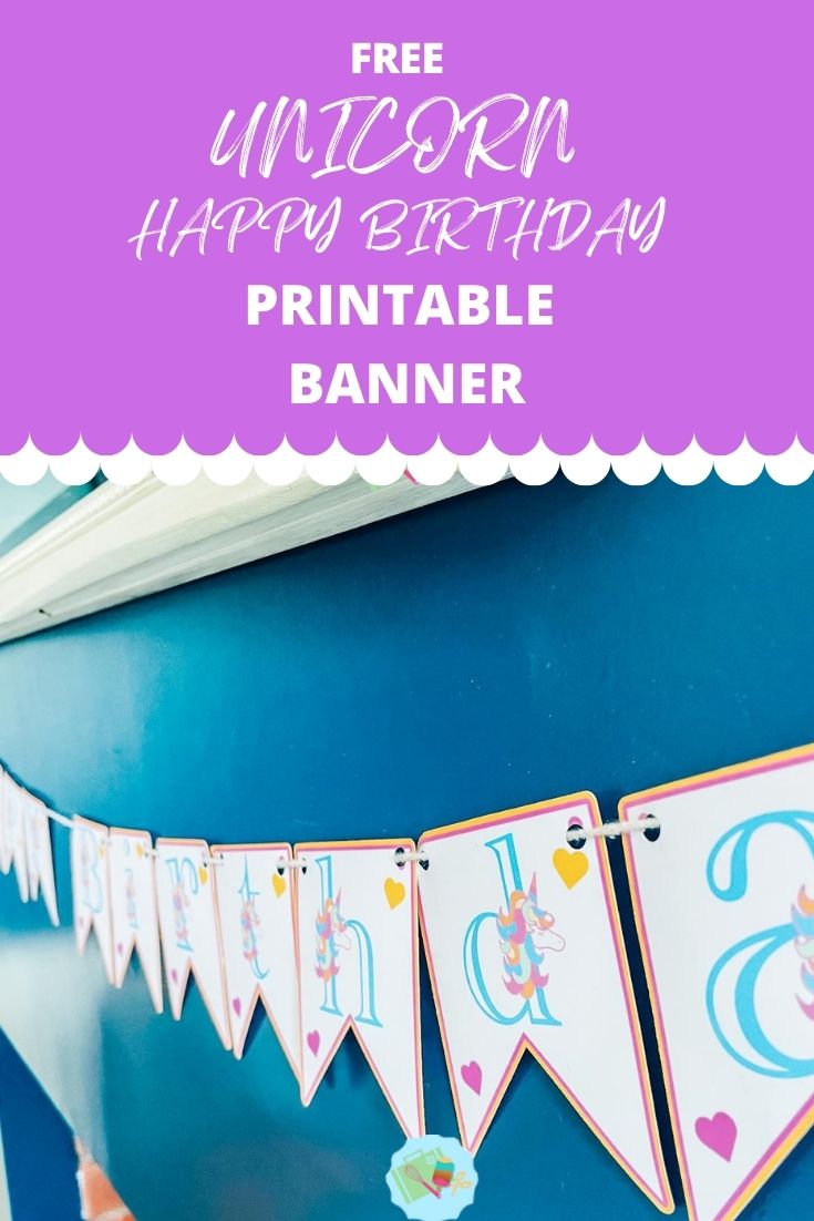 Free Printable Unicorn Banner Printable ⋆ Extraordinary Chaos