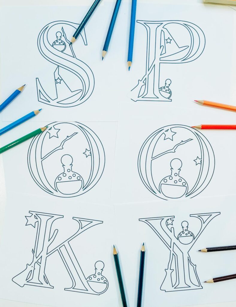 ABC Wizard Colouring Alphabet Letters and Numbers ⋆ Extraordinary Chaos