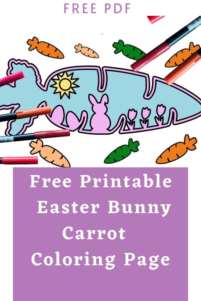 Free Printable Easter Bunny Carrot Coloring Page ⋆ Extraordinary Chaos