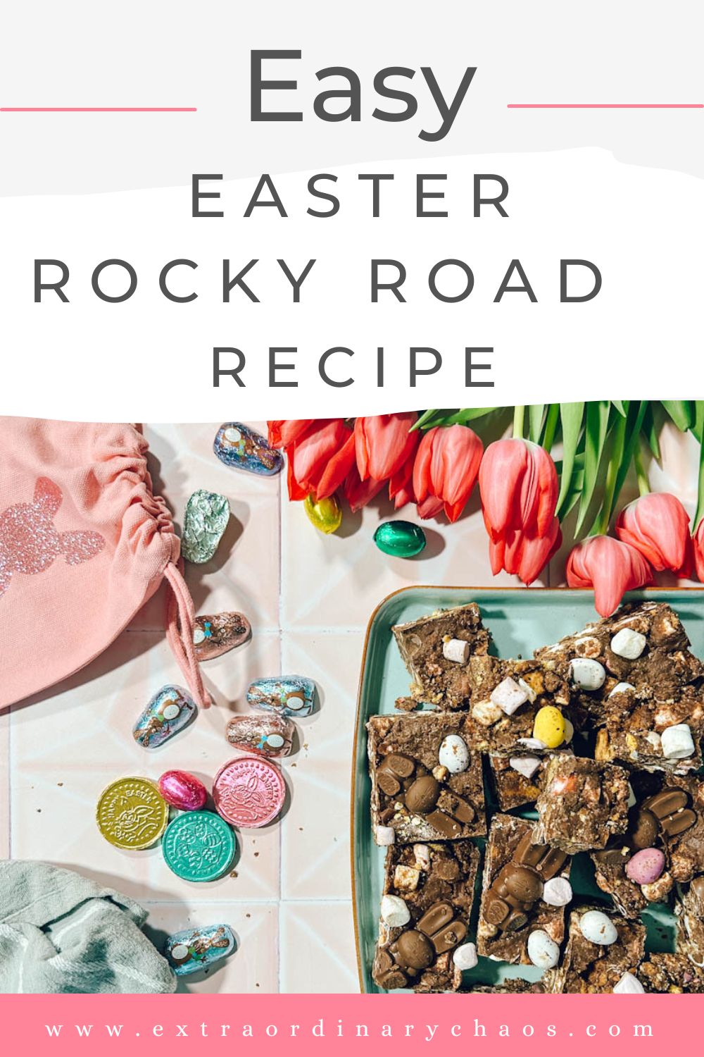 Easter Rocky Road Recipe (No Bake ) ⋆ Extraordinary Chaos
