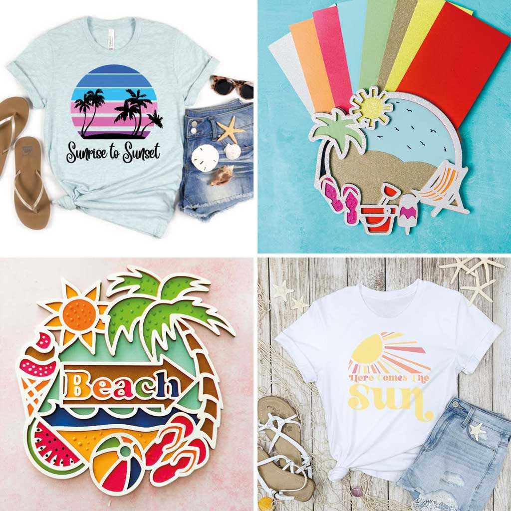 Layered Beach SVG Wreath for Cricut & Silhouette ⋆ Extraordinary Chaos