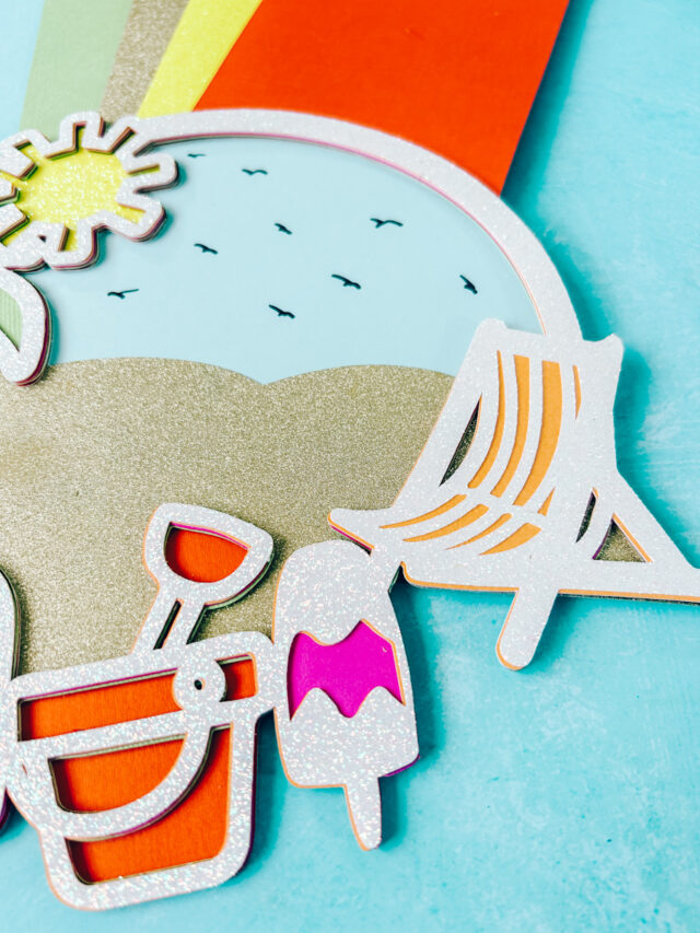 Layered Beach SVG Wreath for Cricut & Silhouette ⋆ Extraordinary Chaos