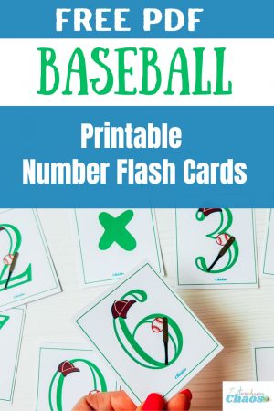 Free Printable Baseball Number Flash Cards ⋆ Extraordinary Chaos