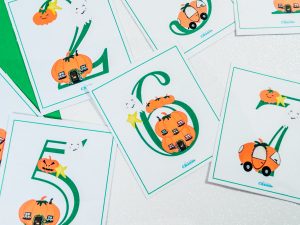 Free Printable Halloween Pumpkin Number Flash Cards ⋆ Extraordinary Chaos