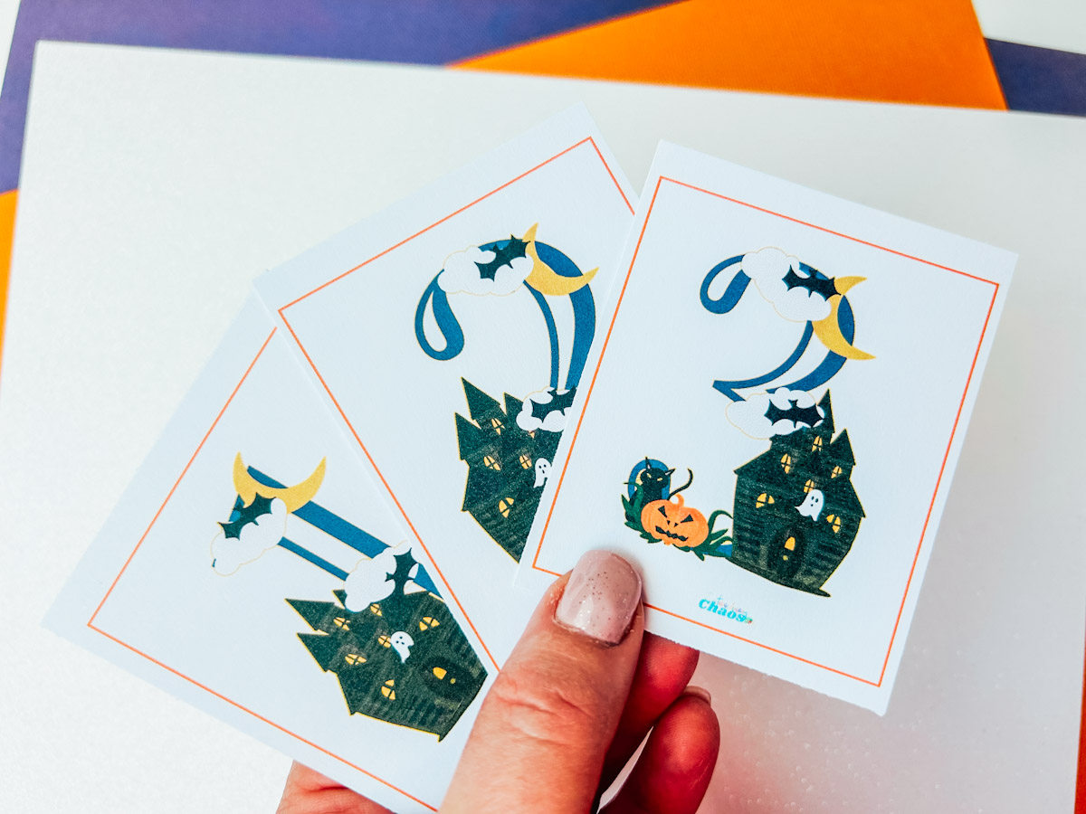 Free Printable Haunted House Number Flash Cards ⋆ Extraordinary Chaos