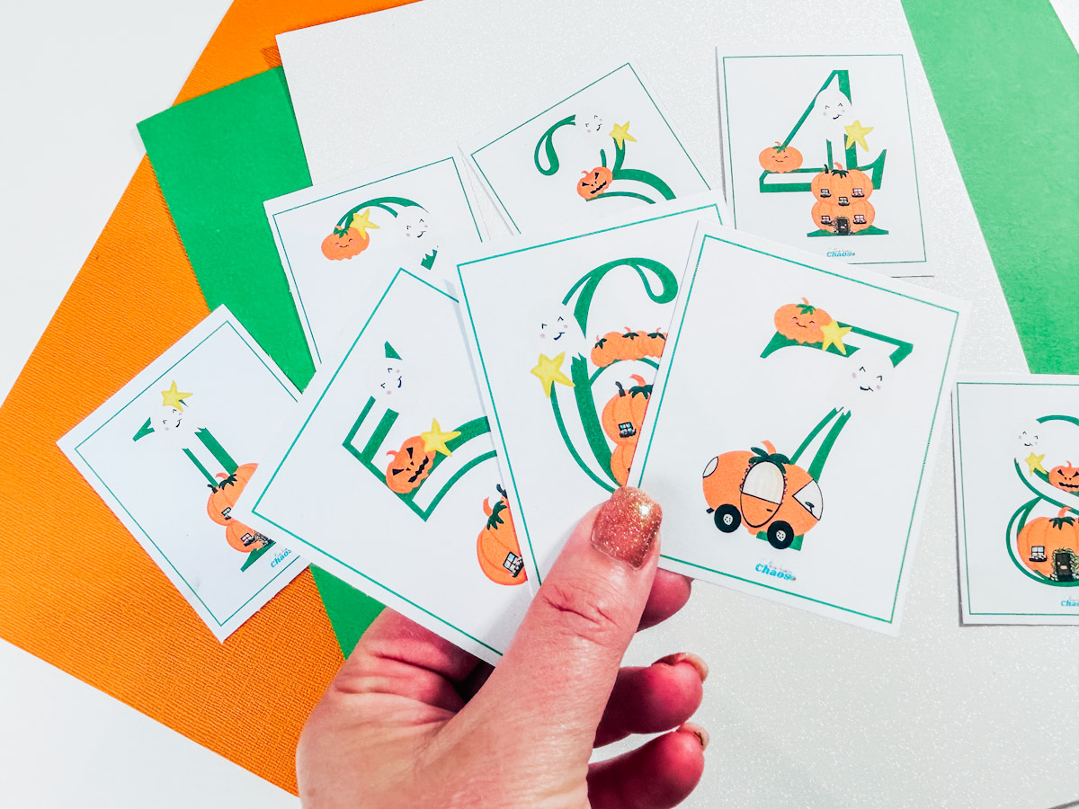 Free Printable Halloween Pumpkin Number Flash Cards ⋆ Extraordinary Chaos
