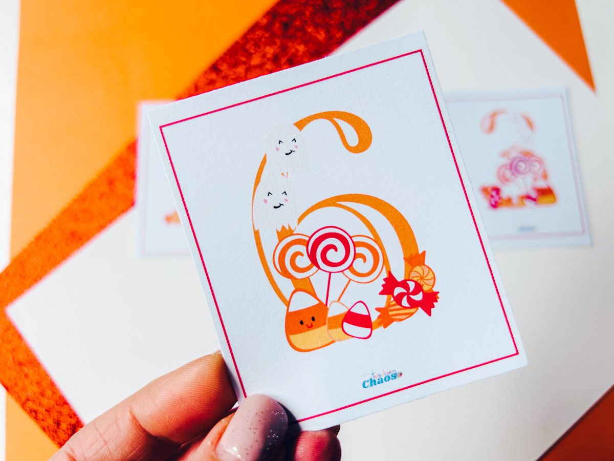 Free PDF Printable Halloween Candy Number Flash Cards ⋆ Extraordinary Chaos