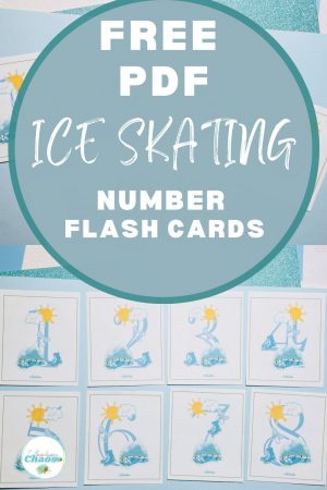 Free Printable Ice Skating Number Flash Cards ⋆ Extraordinary Chaos