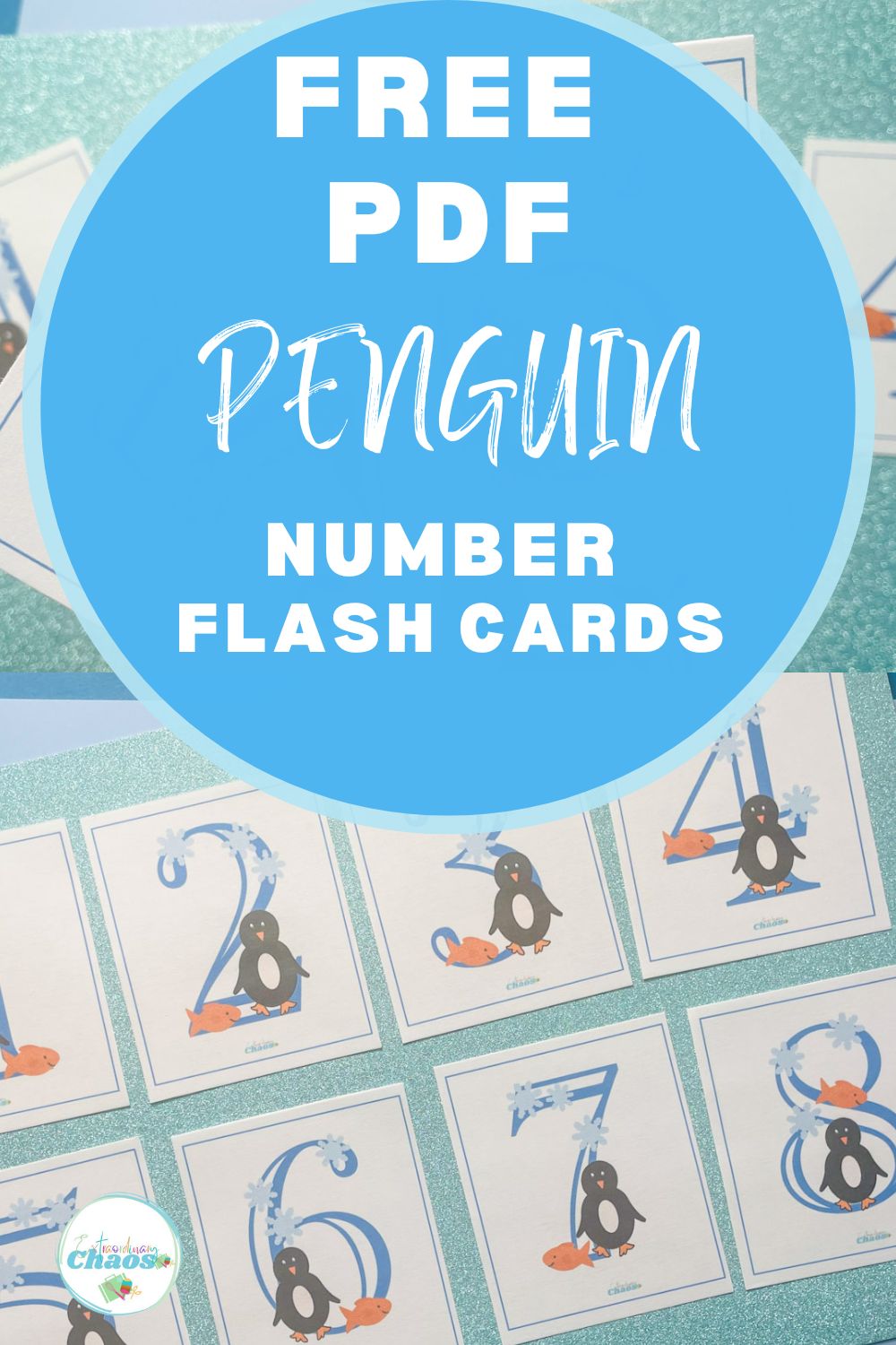 Free Printable Penguin Number Flash Cards ⋆ Extraordinary Chaos