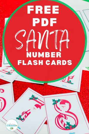 Free Printable Santa Number Flash Cards ⋆ Extraordinary Chaos