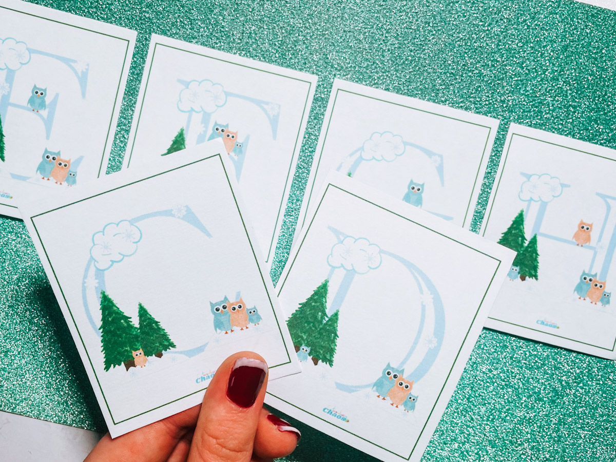 Free Printable Snowy Owl Christmas Alphabet Flash Cards ⋆ Extraordinary ...