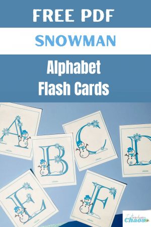 Free Printable Snowman Alphabet Flash Cards ⋆ Extraordinary Chaos