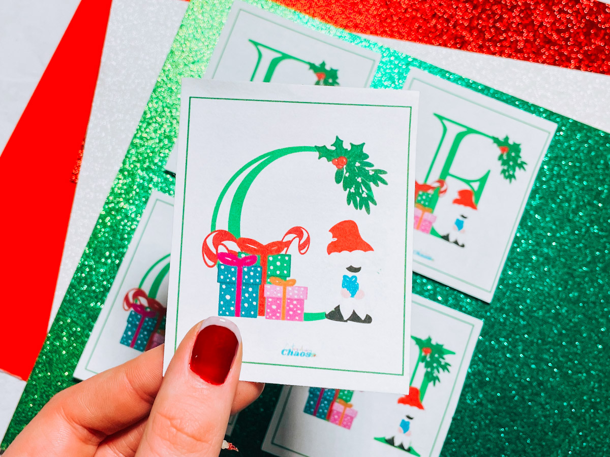 Free Printable Gnome Christmas Alphabet Flash Cards ⋆ Extraordinary Chaos