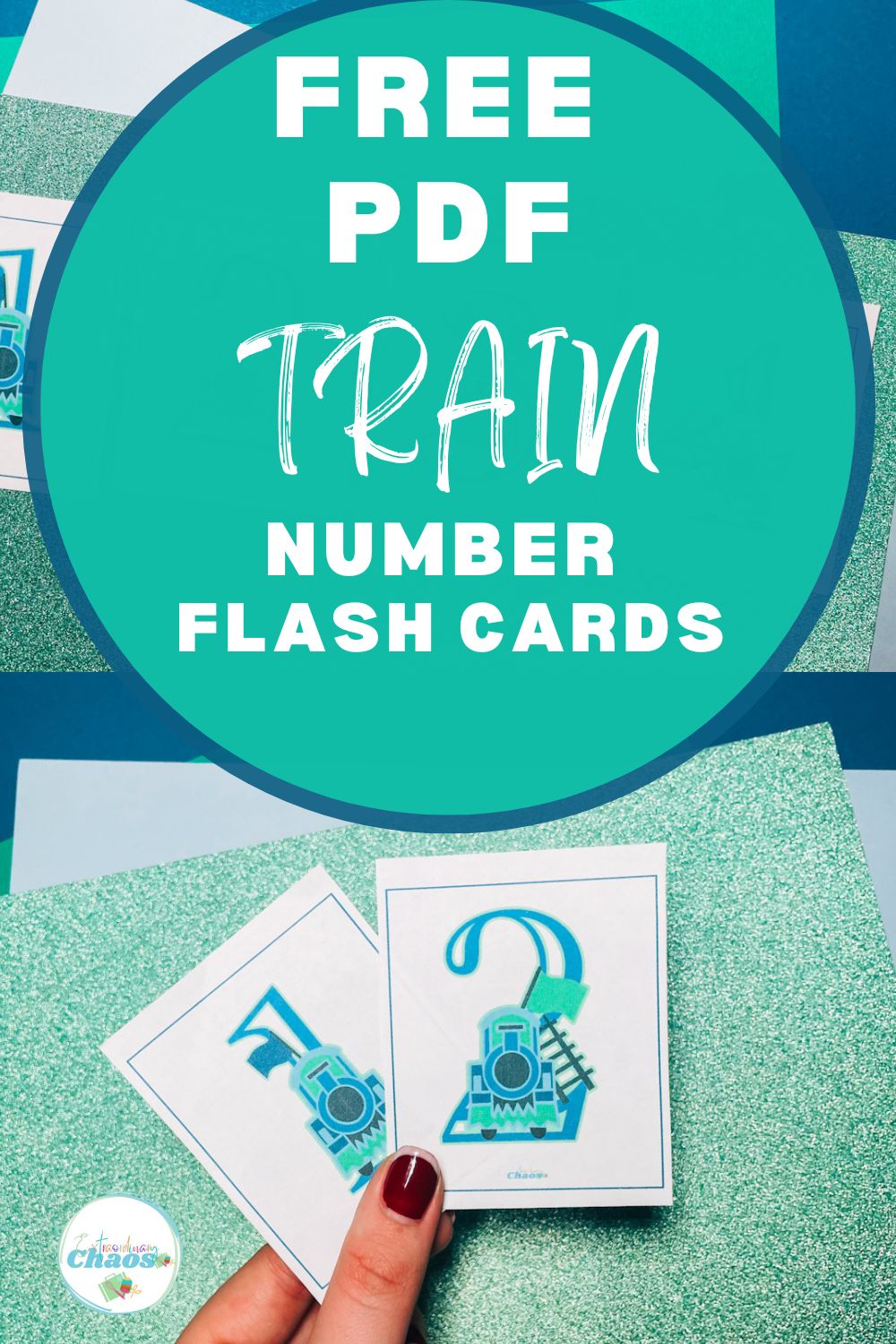 Free Printable Train Number Flash Cards ⋆ Extraordinary Chaos