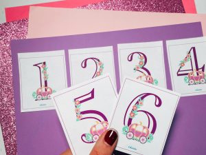 Free Printable Princess Carriage Number Flash Cards ⋆ Extraordinary Chaos