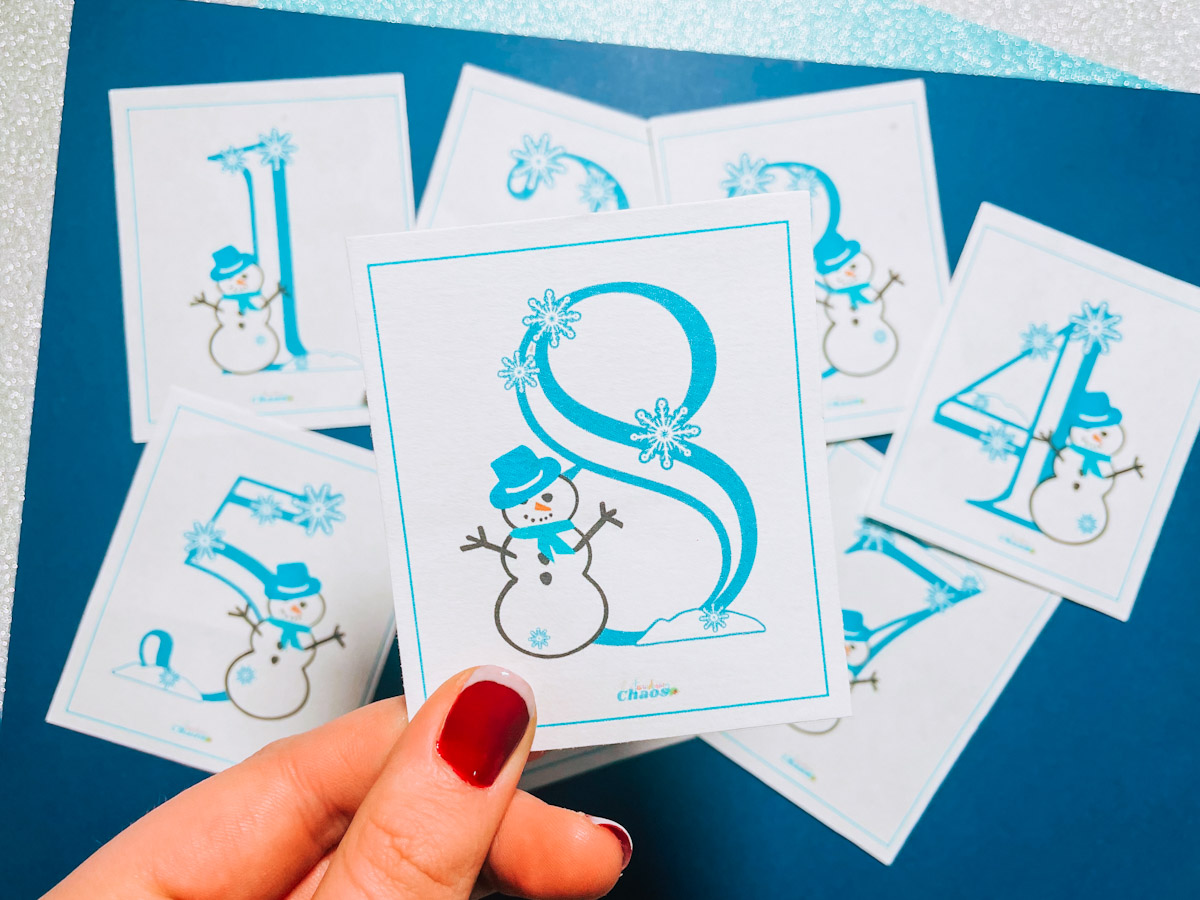Free Printable Snowman Number Flash Cards ⋆ Extraordinary Chaos