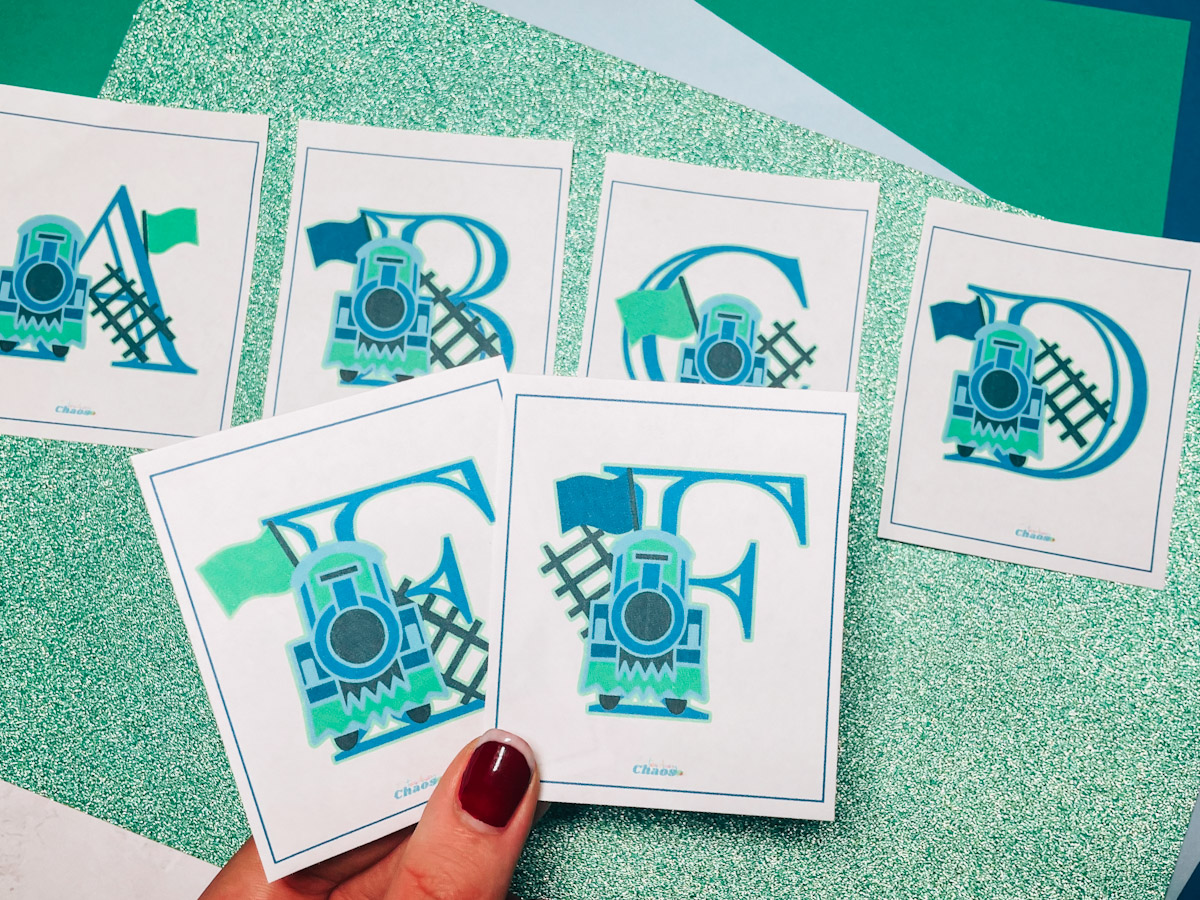 Free Printable PDF Train Alphabet Flash Cards ⋆ Extraordinary Chaos