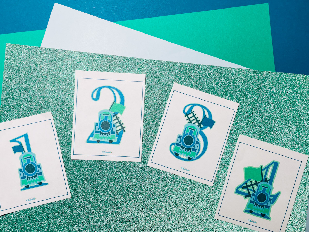 Free Printable Train Number Flash Cards ⋆ Extraordinary Chaos