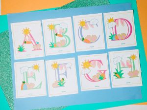 Free Printable Easter Bunny Ears Alphabet Flash Cards ⋆ Extraordinary Chaos