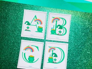 Free Printable St Patrick's Day Alphabet Flash Cards ⋆ Extraordinary Chaos