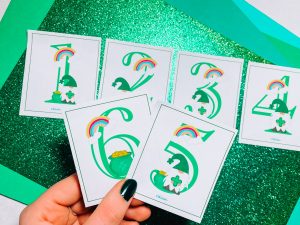 Free Printable St Patrick's Day Number Flash Cards ⋆ Extraordinary Chaos