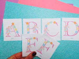 Free Printable Unicorn Alphabet Flash Cards ⋆ Extraordinary Chaos