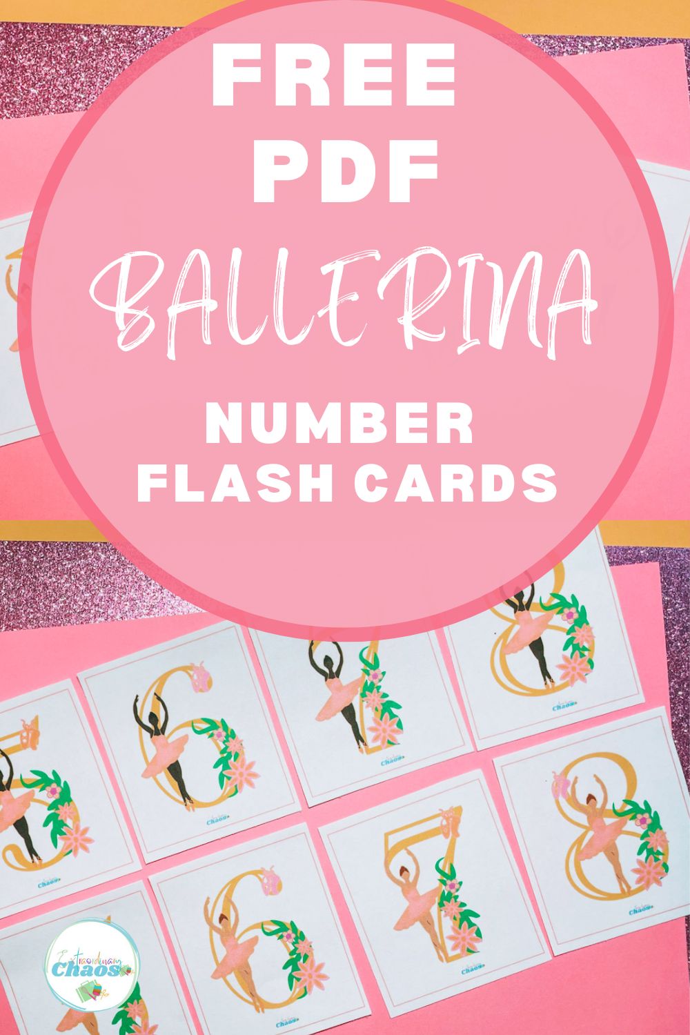 Free Printable Ballerina Number Flash Cards ⋆ Extraordinary Chaos