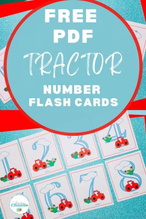 Free Printable Tractor Number Flash Cards ⋆ Extraordinary Chaos