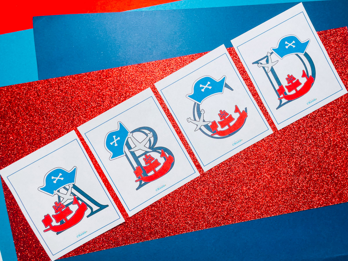 Free Printable Pirate Ship Alphabet Flash Cards ⋆ Extraordinary Chaos