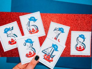 Free Printable Pirate Ship Number Flash Cards ⋆ Extraordinary Chaos