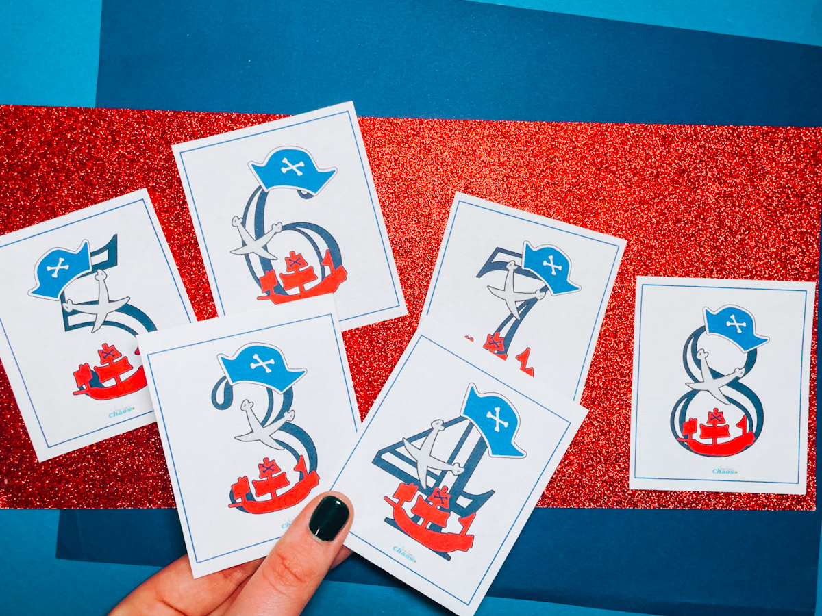 Free Printable Pirate Ship Number Flash Cards ⋆ Extraordinary Chaos