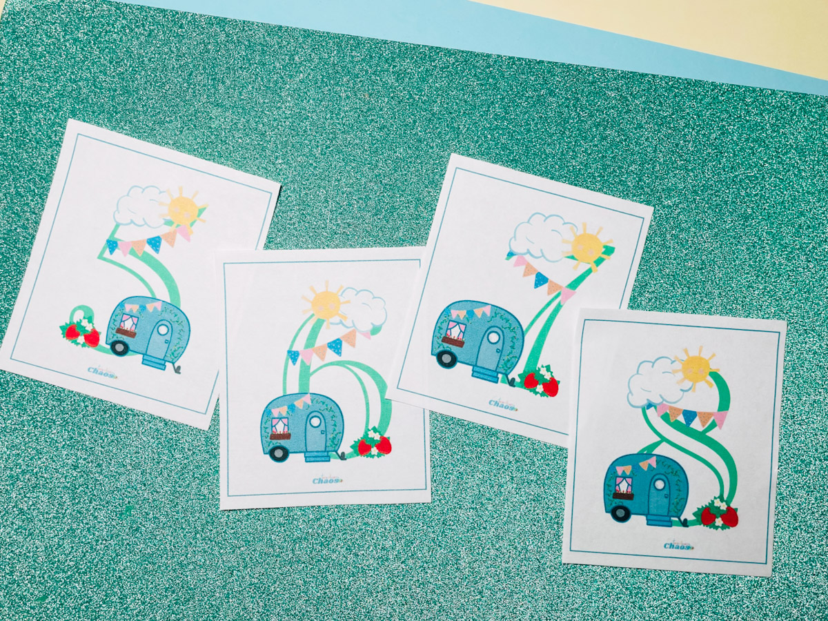 Free Printable Caravan Number Flash Cards ⋆ Extraordinary Chaos