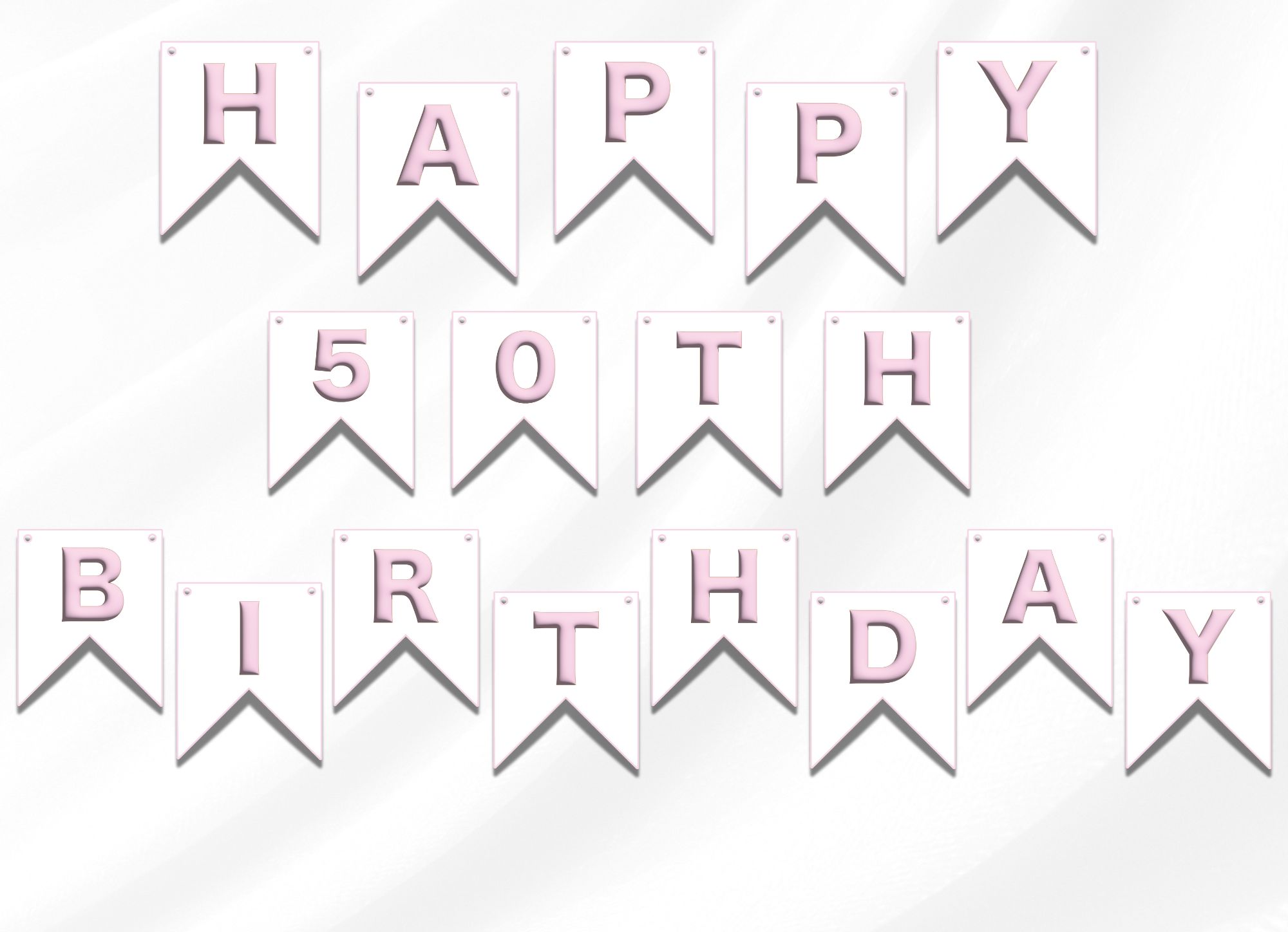 Free printable Happy 50th Birthday Banner ⋆ Extraordinary Chaos